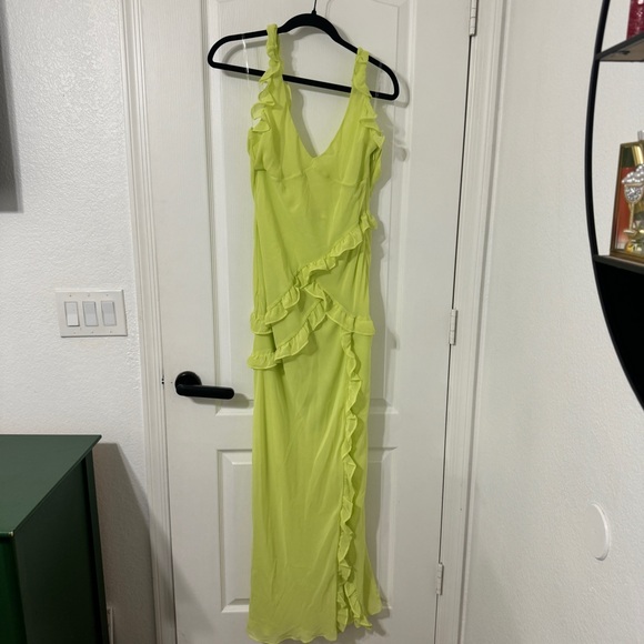 House of CB | Dresses | House Of Cb Pixie Lime Ruffle Maxi Dress | Poshmark